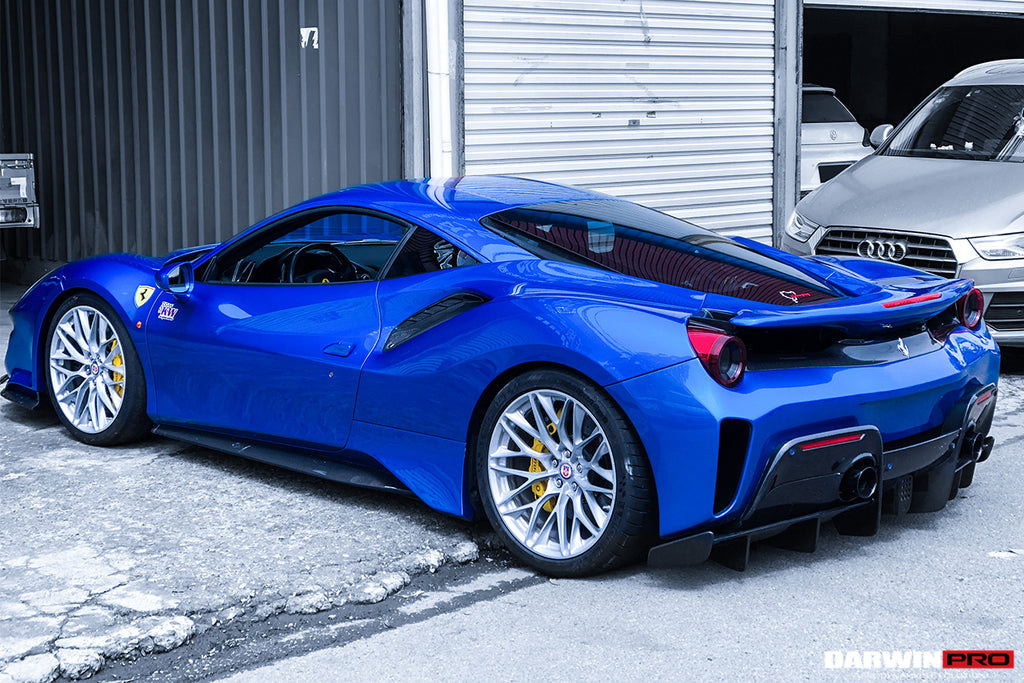 2015-2020 Ferrari 488 GTB | Spider Pista Style Carbon Fiber Side Skirts