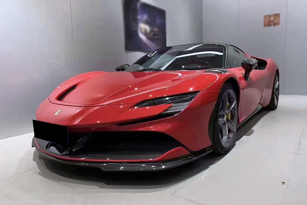 2020-UP Ferrari SF90 MI Style Autoclave Carbon Fiber Front Lip Splitter