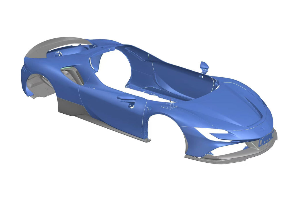 2020-UP Ferrari SF90 MI Style Autoclave Carbon Fiber Front Lip Splitter