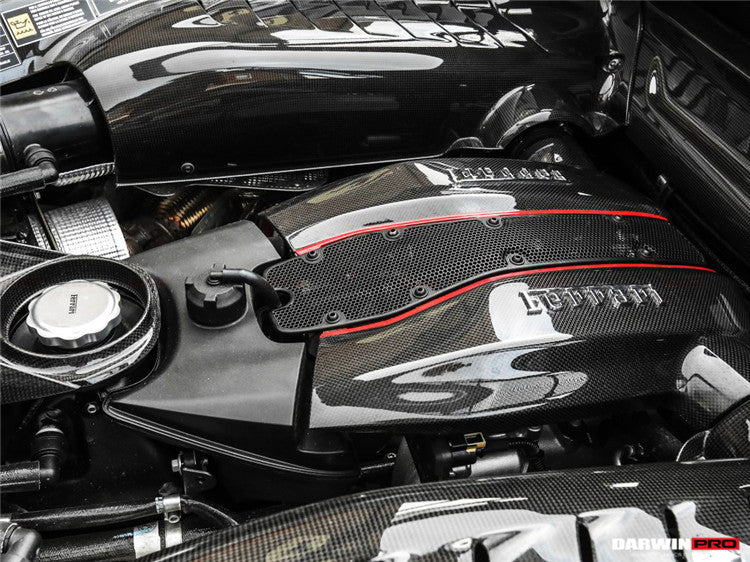 2015-2020 Ferrari 488 Autoclave Carbon Fiber Engine Cover Replacement ...