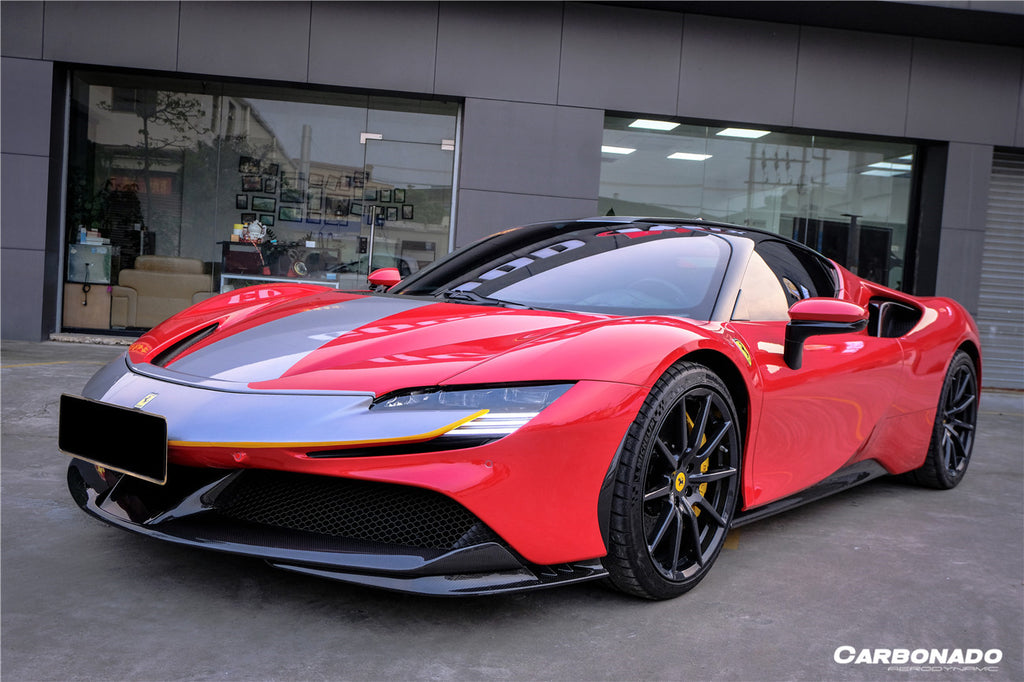 2020-UP Ferrari SF90 Stradale OE Style Autoclave Carbon Fiber Front Lip