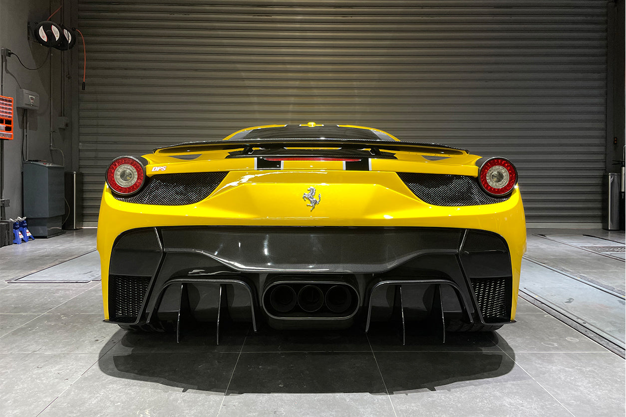 2010-2015 Ferrari 458 Italy/Spider VRS Style Rear Bumper W/Tips
