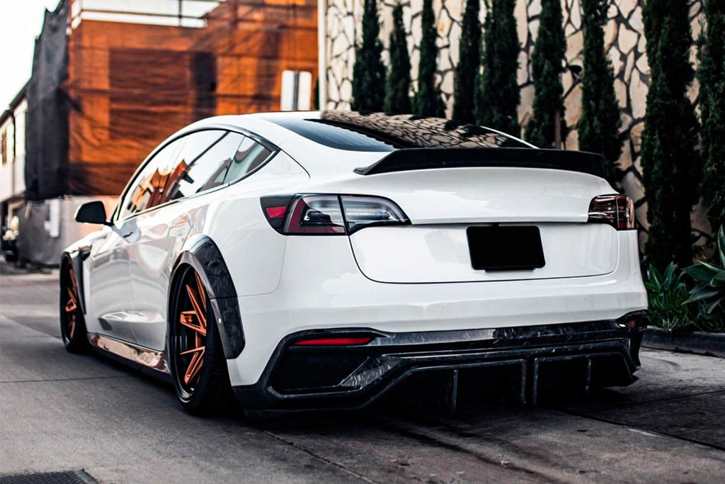 2021-UP Tesla Model 3 IMP Performance Partial Carbon Fiber Rear Bumper